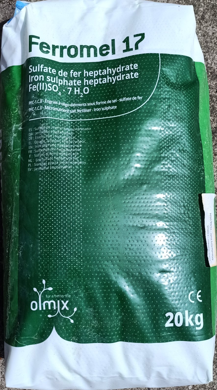Olmix Ijzersulfaat 20 kg - BrabantseKoemest.nl